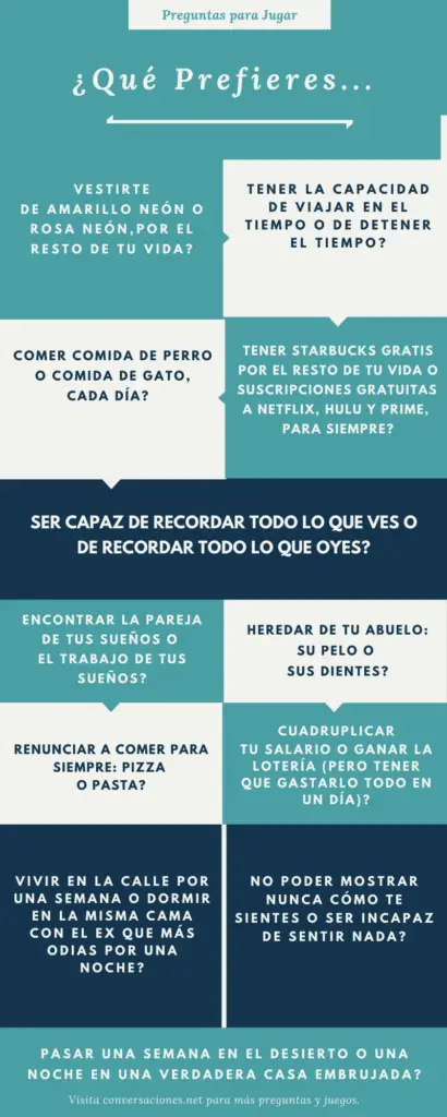 + 200 Preguntas de ¿Qué Prefieres? LISTA Definitiva + 200 Preguntas de ¿Qué Prefieres? LISTA Definitiva